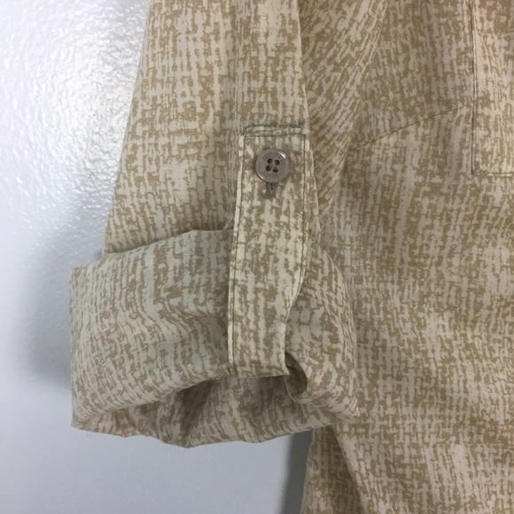 MICHAEL Michael Kors | Tops | Michael Kors Petite Printed Collarless Button Down | Poshmark